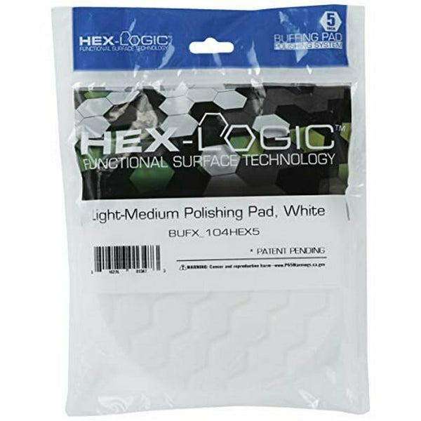 Hex-Logic Light Medium Polishing Pad, White – The Detail Bar